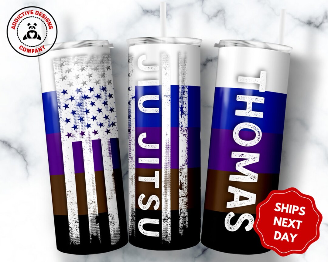 Personalized Jiu Jitsu Tumbler, Custom Mixed Martial Arts Travel Mug ...