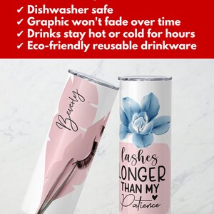 Personalized Lash Tech Tumbler, Custom Gift for Lash Technician ...