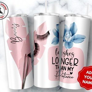 Personalized Lash Tech Tumbler, Custom Gift for Lash Technician ...