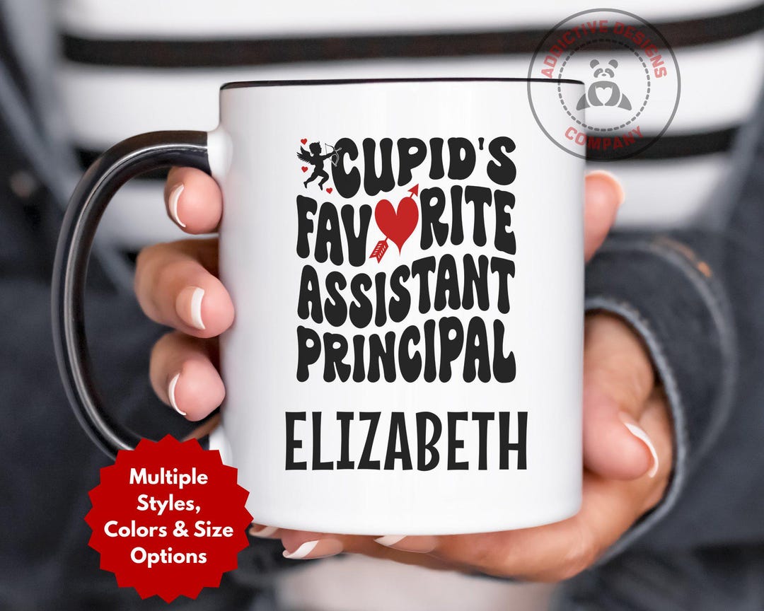 Personalized Cupid's Favorite Assistant Principal Mug, Custom Gift for AP Valentine's Day Cup - Etsy