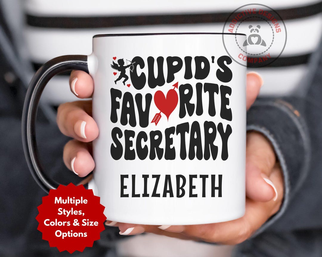 Personalized Cupid's Favorite Secretary Mug, Custom Gift for ...