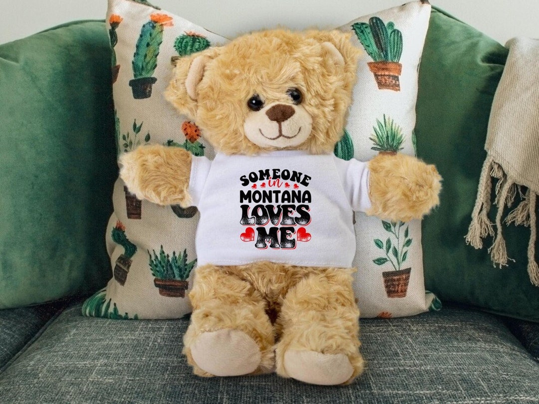Someone in Montana Loves Me Teddy Bear - Baby Shower Gift - Long ...