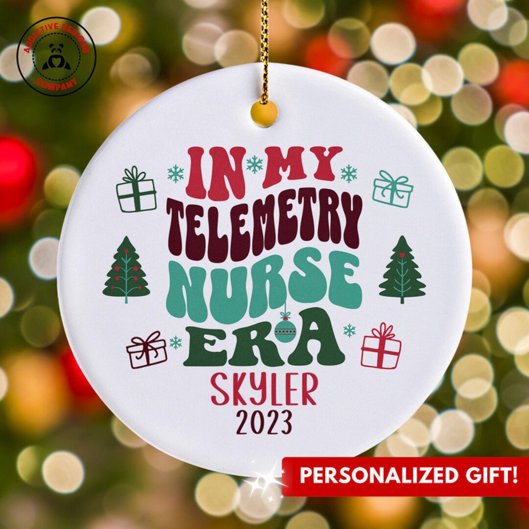 Personalized Telemetry Nurse Ornament, Custom Gift for Tele Nurse Era ...
