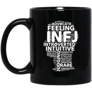 INFJ Myers Briggs Personality Type coffee Mugs Funny Gift for Advocate ...