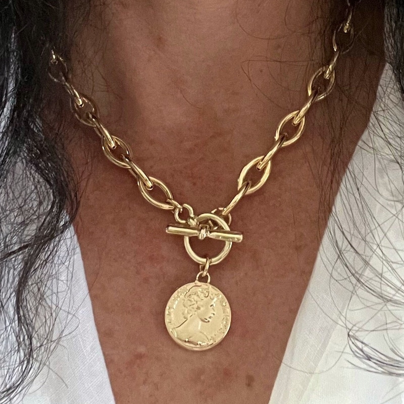 Gold Toggle Necklace - Etsy