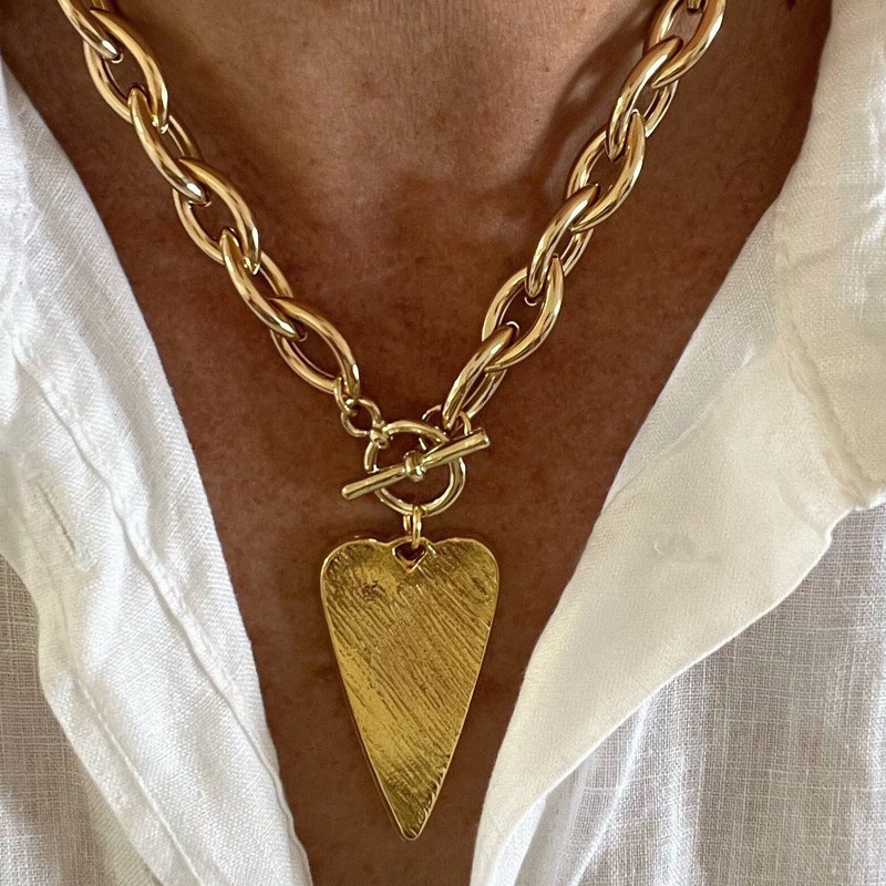 Chunky Gold Necklace - Etsy