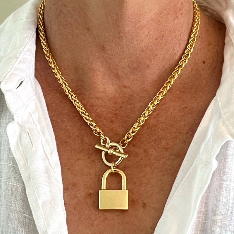 Padlock Necklace - Etsy