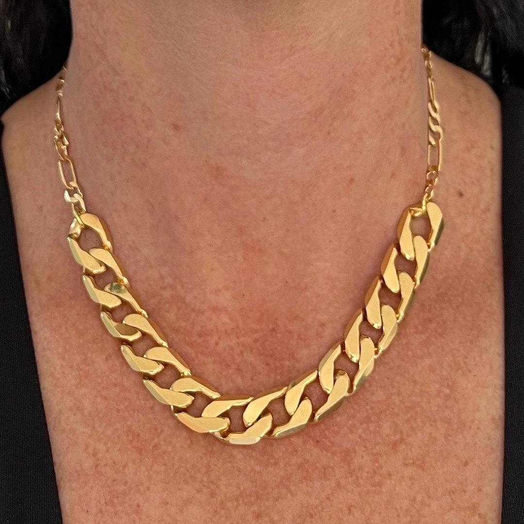 Gold Statement Necklace, Gold Necklace for Women, Gold Chain Necklace ...