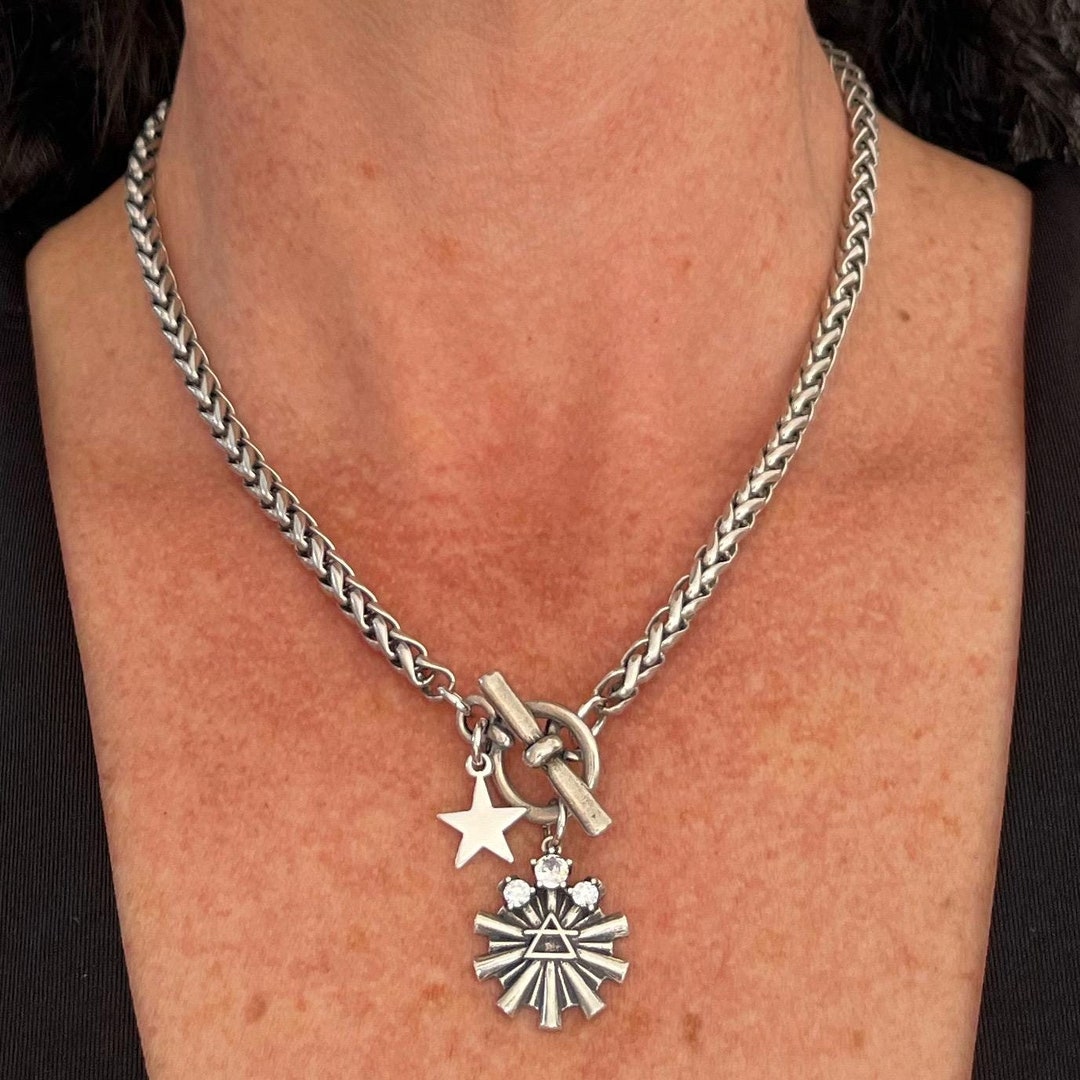 Coin Necklace, Silver Necklace, Silver Chain Necklace, Silver Necklace ...