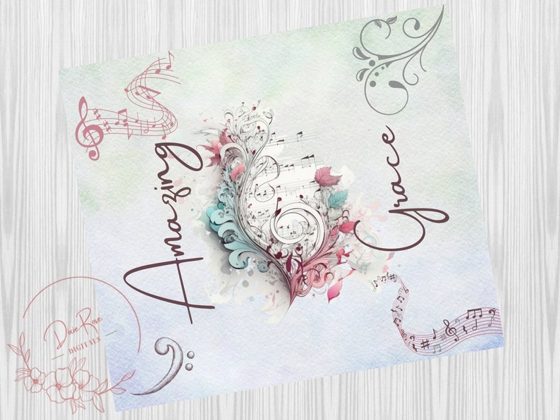 Amazing Grace Christian Watercolor 20 Oz Skinny Sublimation Tumbler ...