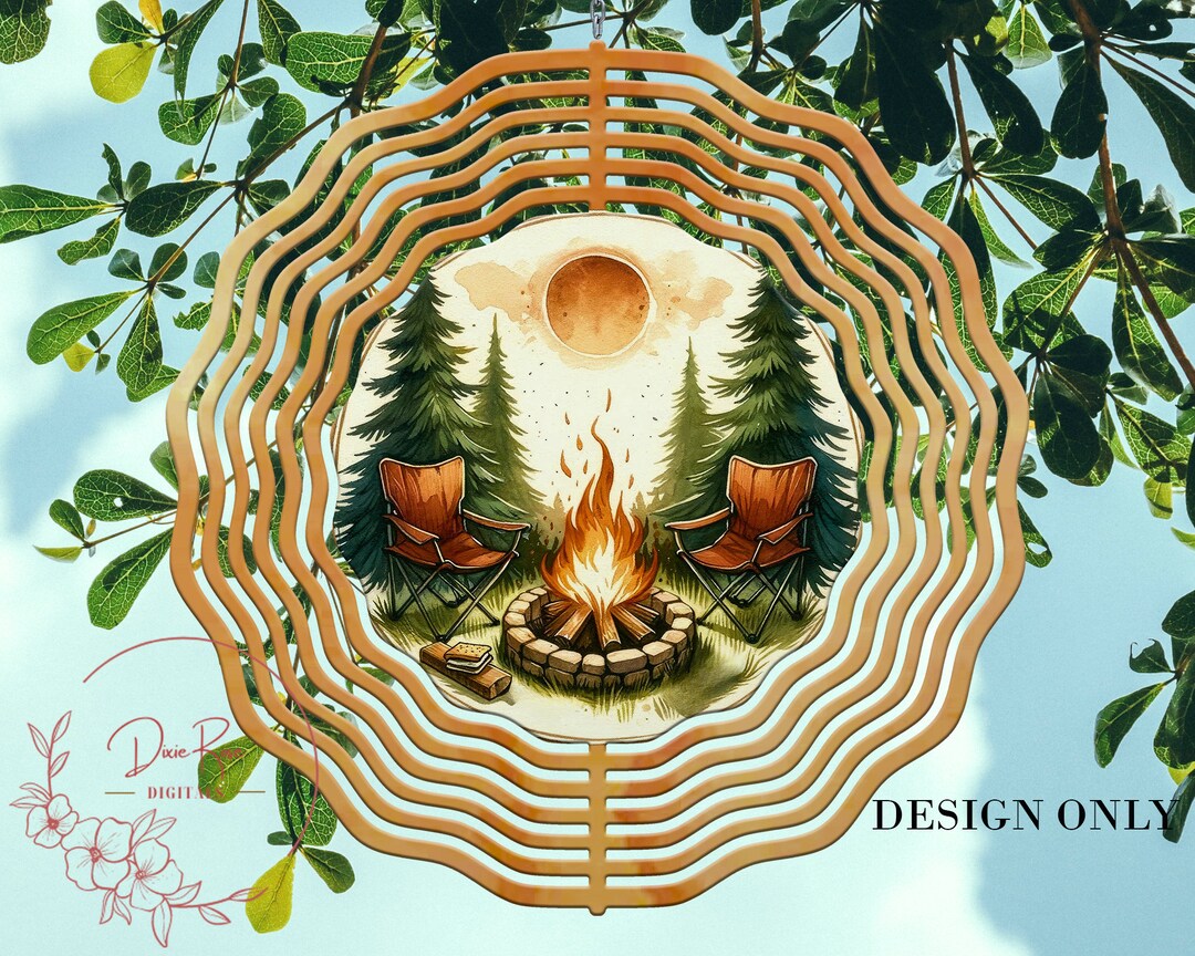 Campfire Wind Spinner PNG: Camping Sublimation Design (digital Download ...