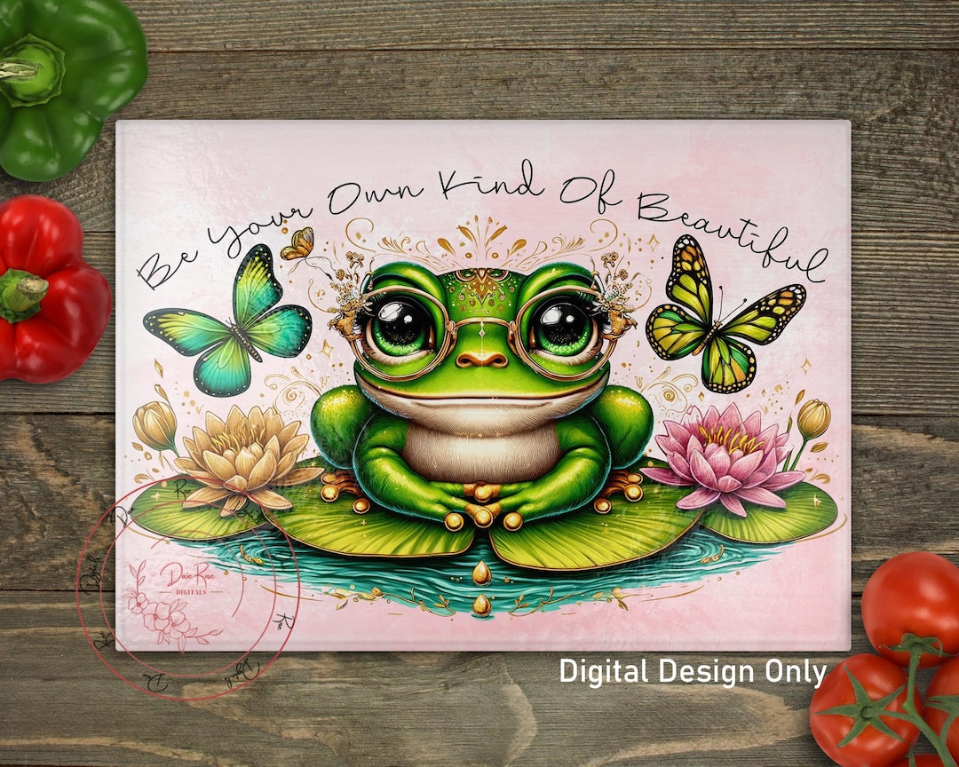 Frog Cutting Board PNG: Inspirational Kitchen Sublimation Design ...