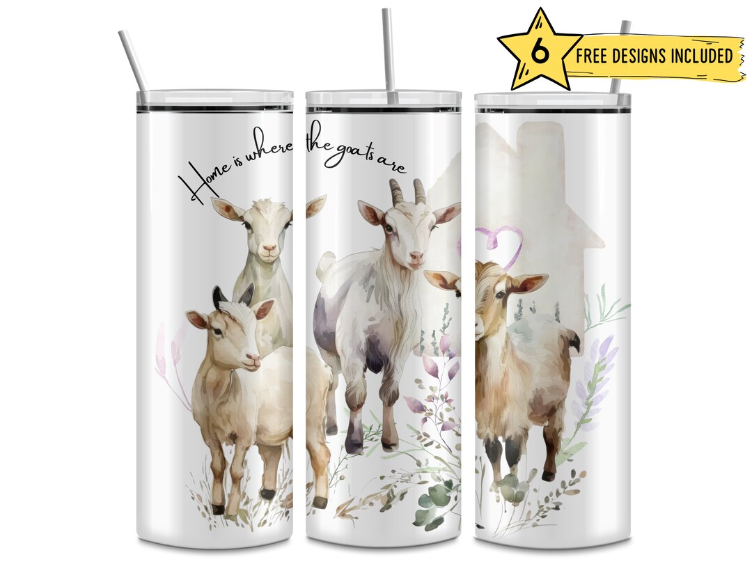 Goats Home Cute Funny, Country Western Southern 20 Oz Skinny ...