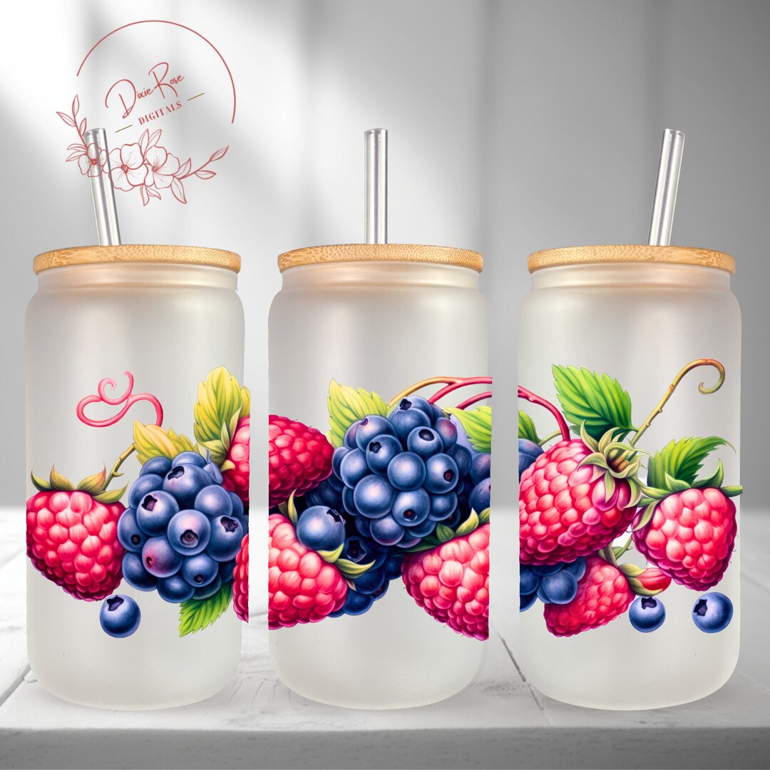 Berries, Sangria, 16 Oz Libbey Glass PNG, Summer Drink Libbey Can Wrap ...
