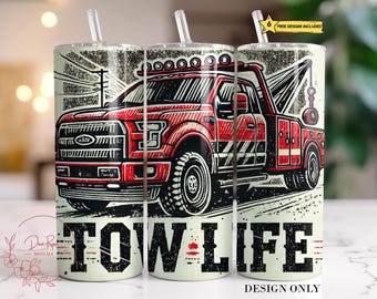 Tow Truck Tumbler Wrap - Etsy