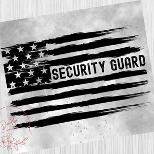 Security Guard 20 Oz Skinny Sublimation Tumbler Wrap Digital Design PNG ...