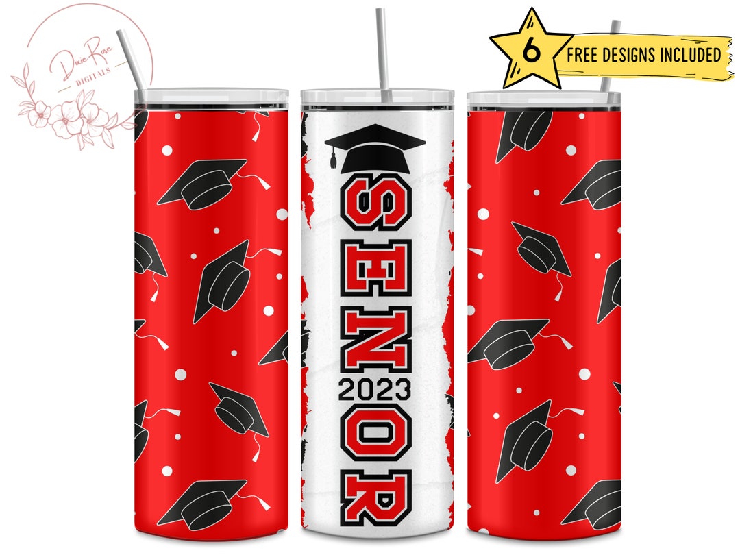 Senior Class 2023, Graduation Graduate, Red, Black School Color, Cap ...