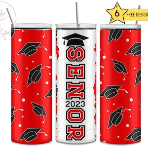 Senior Class 2023, Graduation Graduate, Red, Black School Color, Cap ...