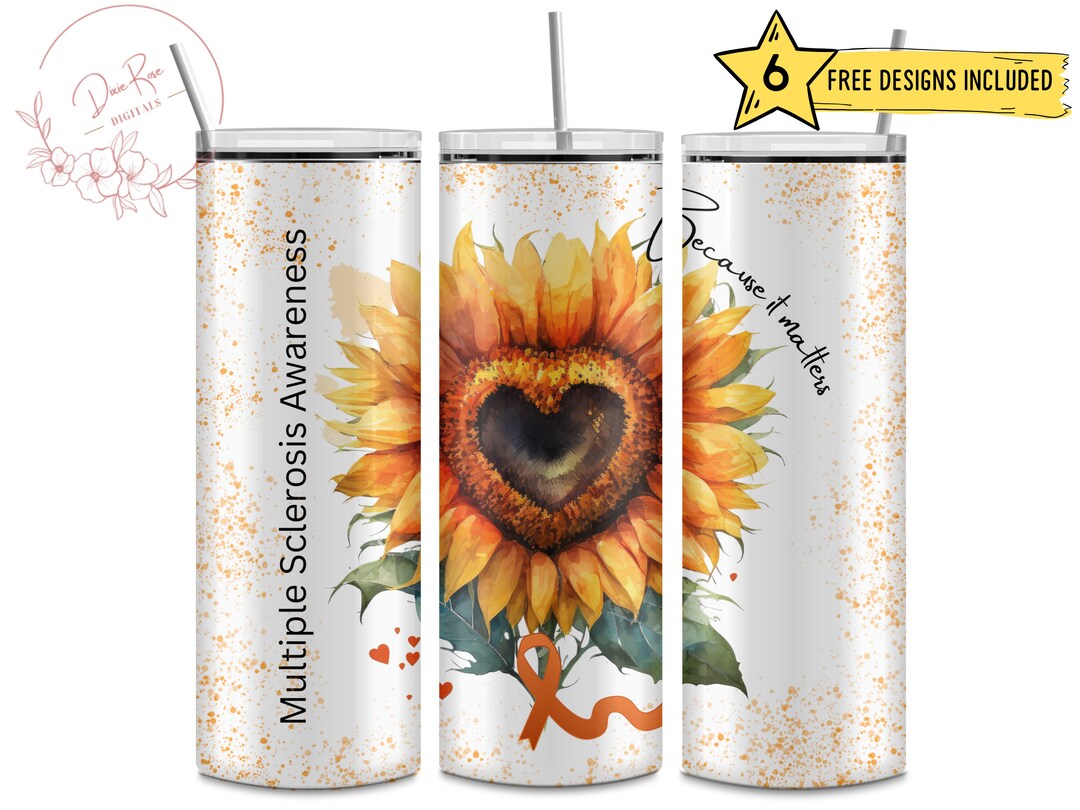 Multiple Sclerosis Awareness, MS Month March, 20 Oz Skinny Sublimation ...