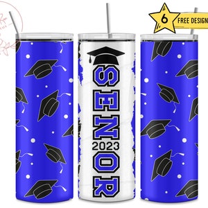 Senior Class 2023, Graduation Graduate, Blue Black School Color, Cap ...