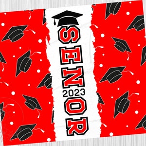 Senior Class 2023, Graduation Graduate, Red, Black School Color, Cap ...