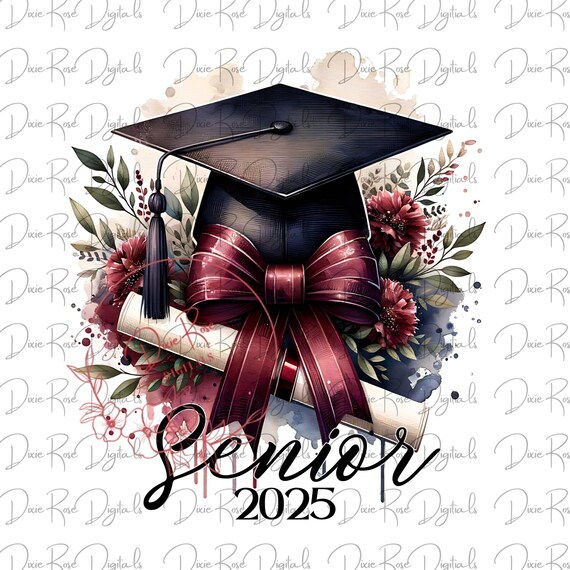 Maroon Graduation Cap And Dipolma