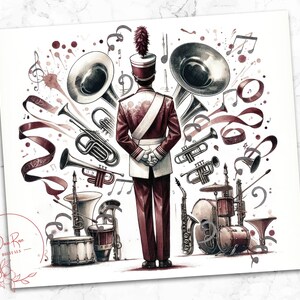 Marching Band Tumbler Wrap PNG: Highschool Sublimation Design (digital ...