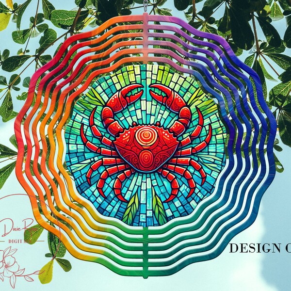 Crab Wind Spinner Design Png - Etsy