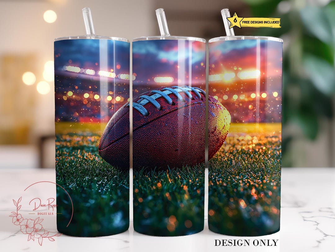 Football Field Tumbler Wrap PNG, Personalize Friday Nights 20 Oz Skinny ...