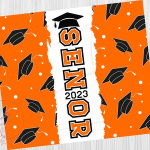 Senior Class 2023, Graduation Graduate, Orange, Black School Color, 20 ...