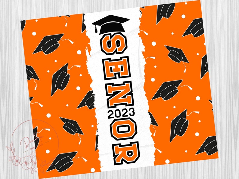 Senior Class 2023 Graduation Graduate Orange Black School - Etsy