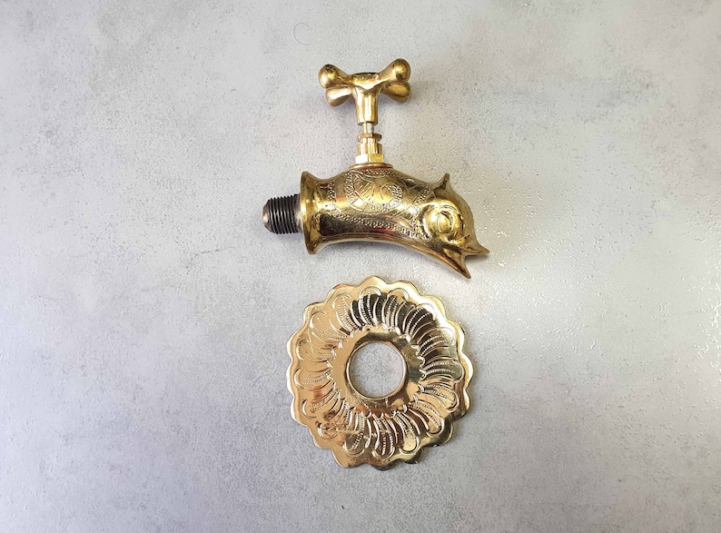 Moroccan Bathroom Vanity Faucet, Brass Head Fish Faucet - Sink Faucet ...
