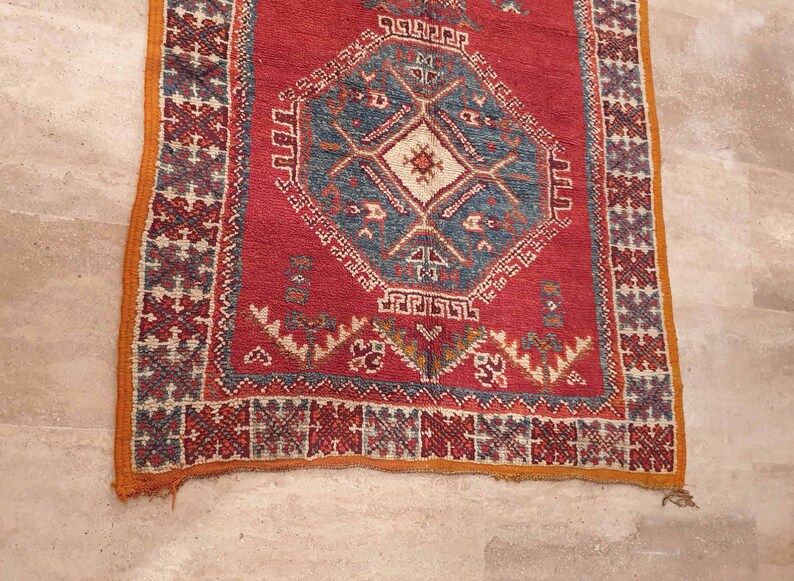 Vintage Moroccan Rug Taznakht Carpets Zanafi Kelim Vintage - Etsy