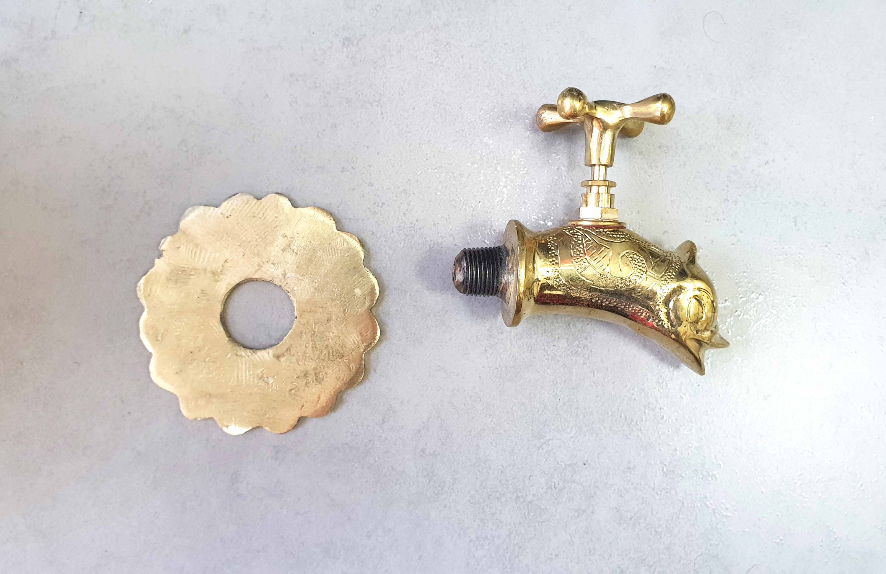 Moroccan Bathroom Vanity Faucet, Brass Head Fish Faucet - Sink Faucet ...