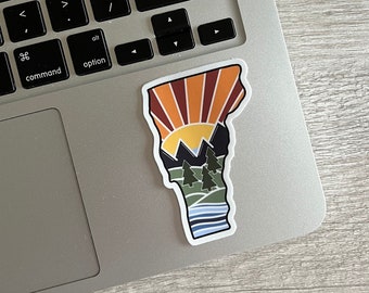 Vermont Long Train Stickers Vermont Digital Printed Bumper Decal Hiking ...