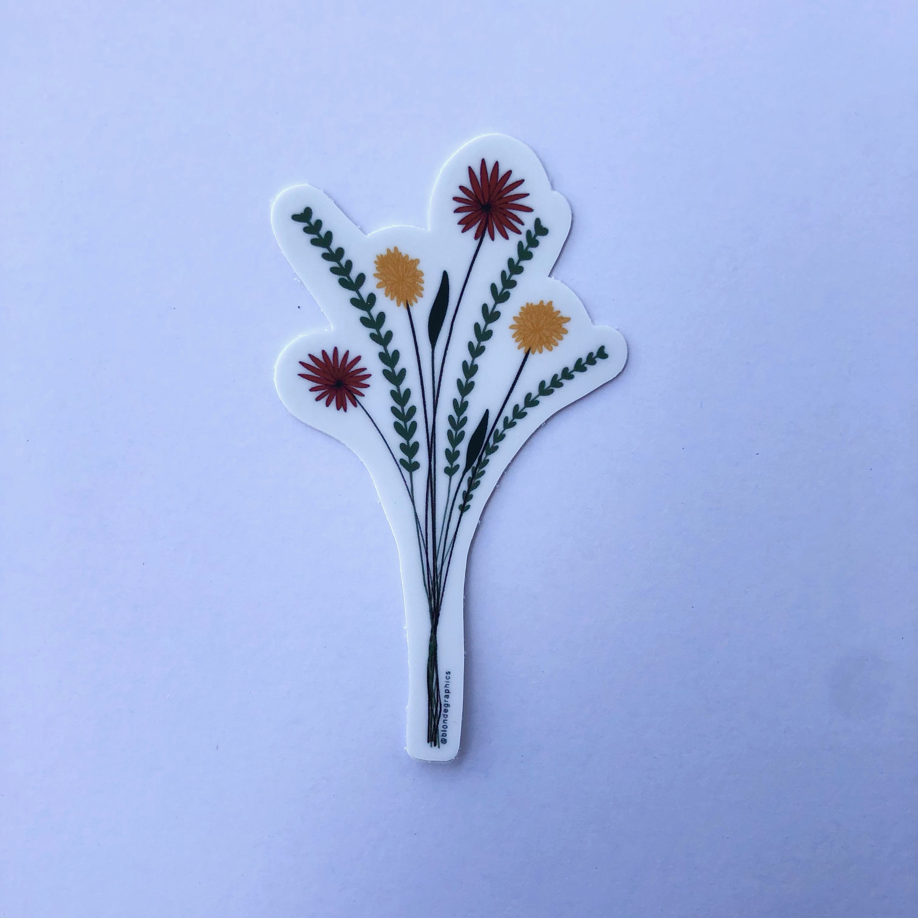 Mini Floral Bouquet Sticker - Etsy