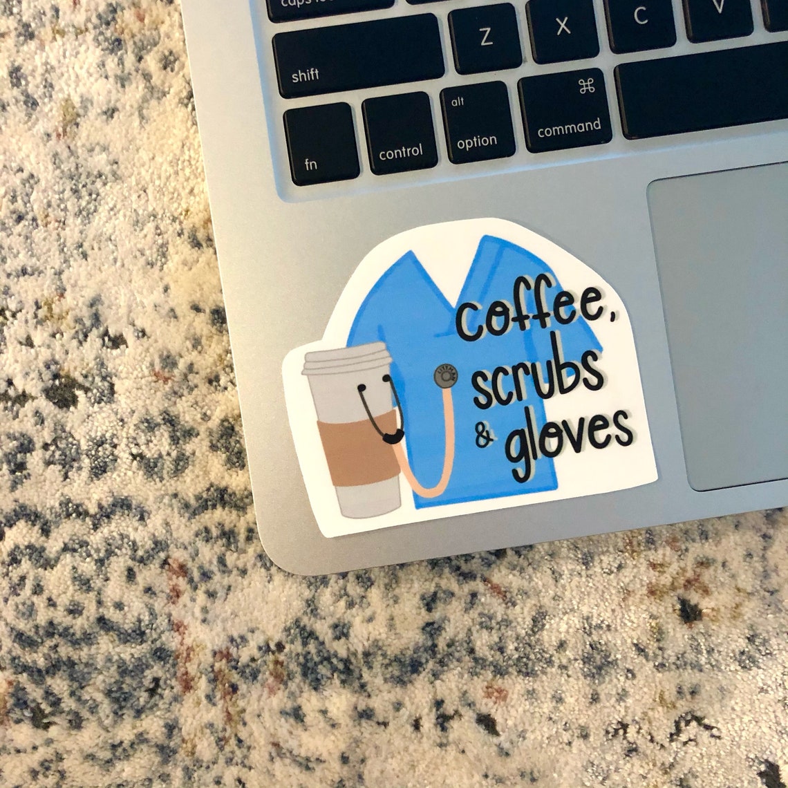 Coffee Scrubs & Gloves Sticker | Etsy