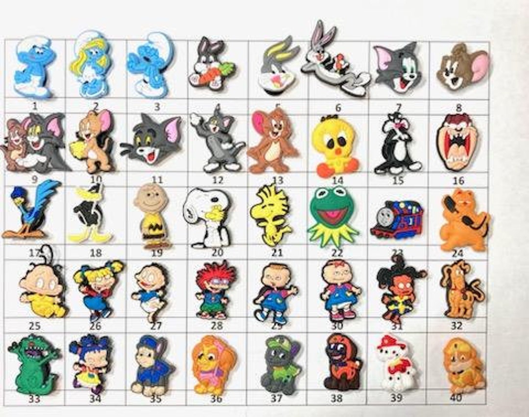 Shoe Charms Kid Cartoons Choose 1-40 - LISTING W - Etsy