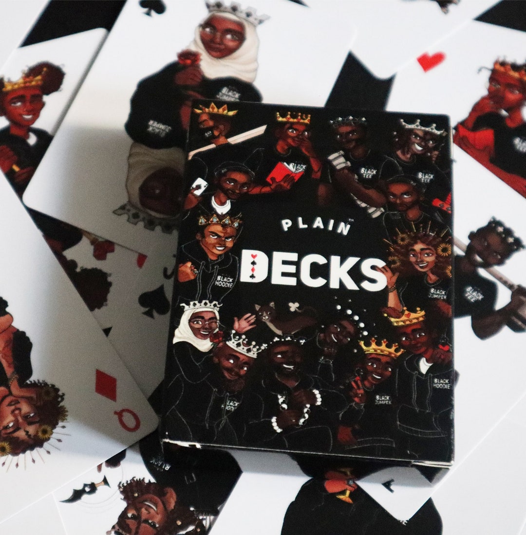Black Playing Cards - Poker Sized Playing Cards With Detailed ...