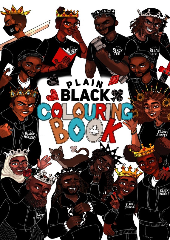 Plain™ Black Colouring Book Teen/adult Colouring Book - Etsy