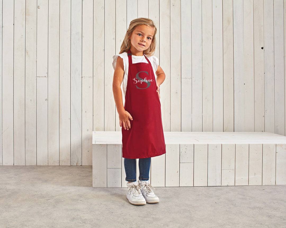 Personalised Initial Apron, Personalised Children's Apron, Cute Baking ...