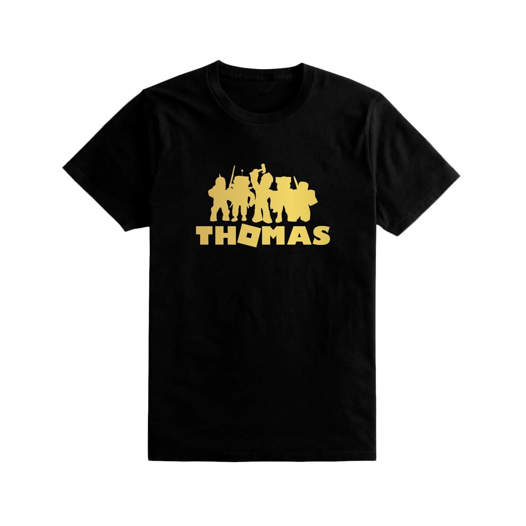 Personalised Kids Roblox Gaming T-shirt, Youtuber Boys Girls Top Merch ...