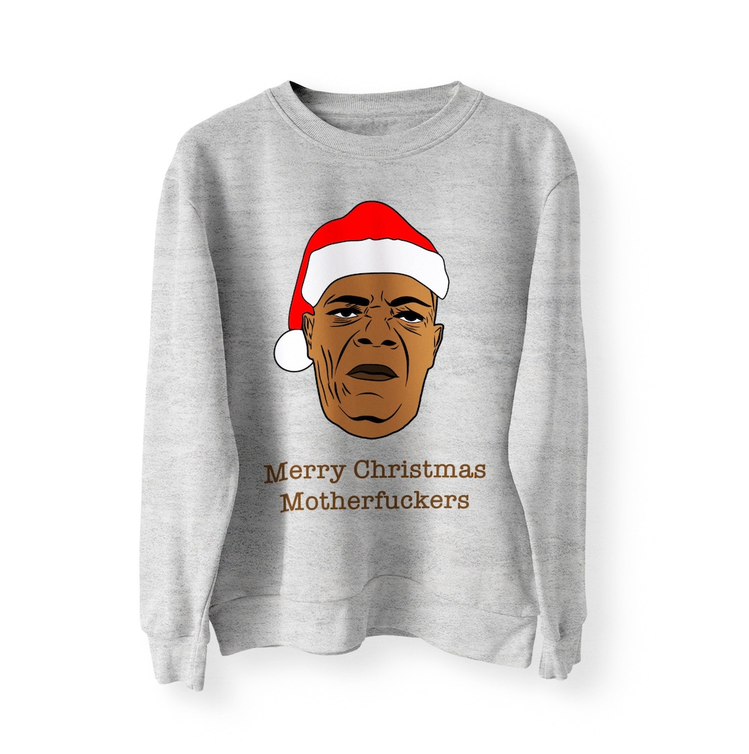 Merry Christmas Motherfer Rude Christmas Jumper, Funny Samuel Jackson ...