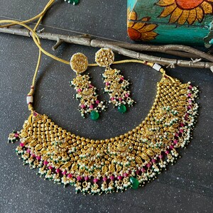 SHIVKA One of a Kind Designer Necklace With Earrings /royal - Etsy