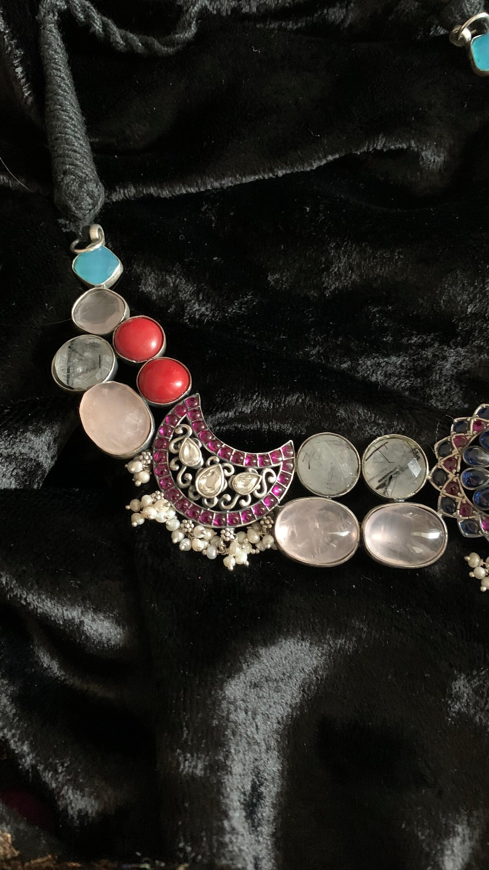Scintillating Pure 925 Silver Kemp Stones Necklace - Etsy