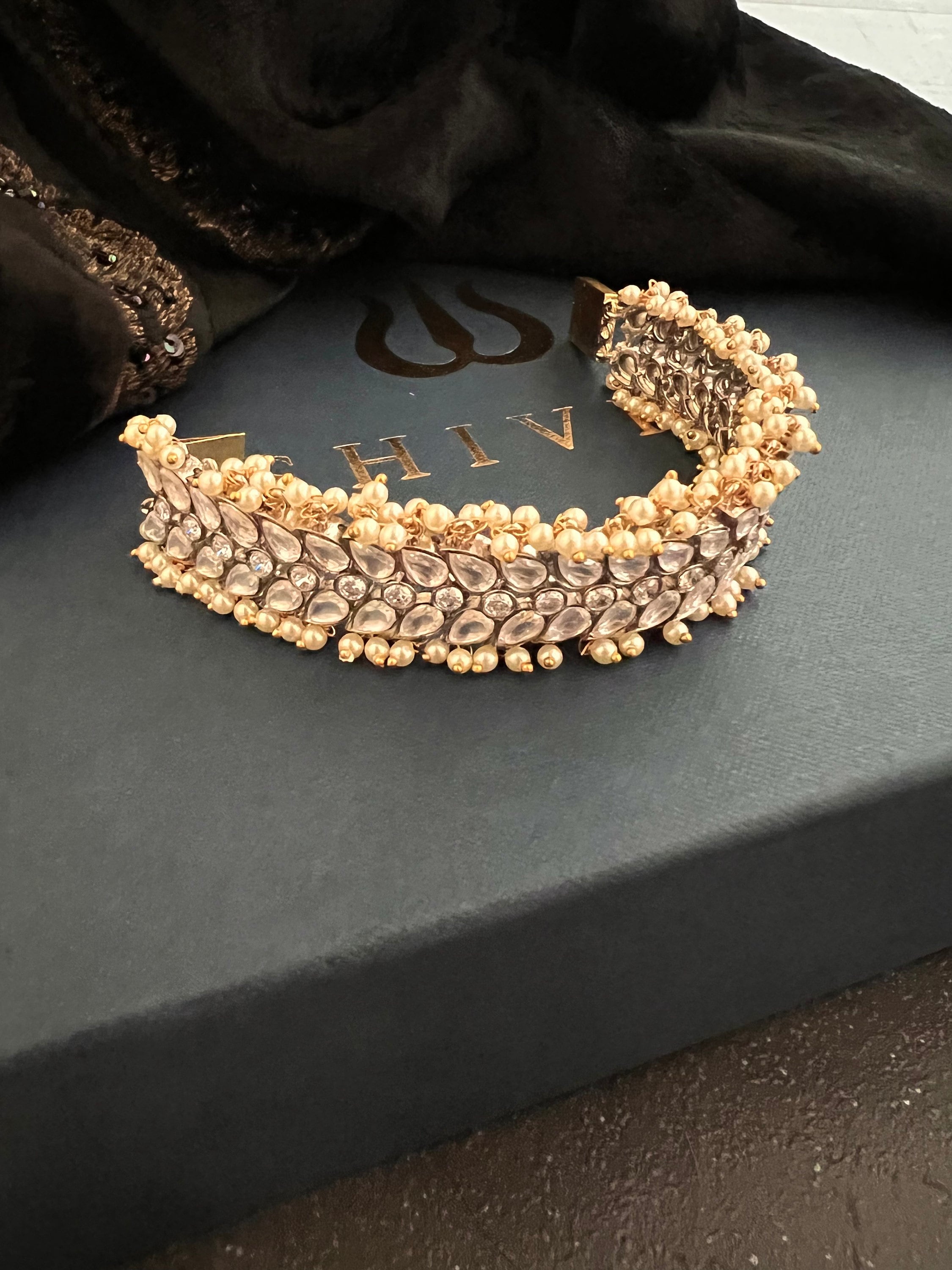 SHIVKA Scintillating Faux Diamond Bracelet/ Wedding Jewellery/ - Etsy