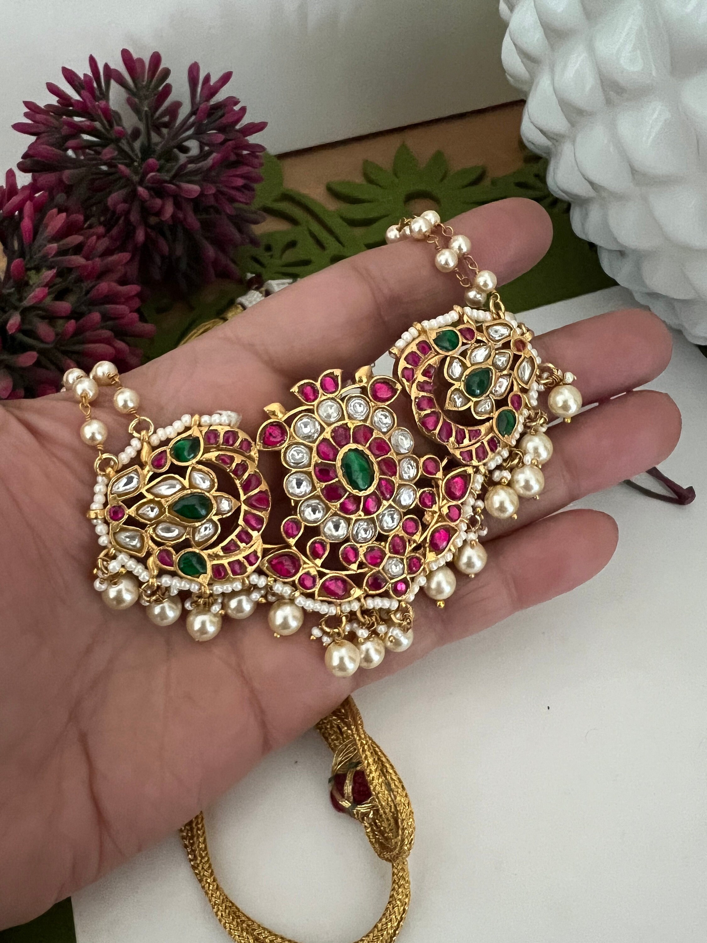 SHIVKA Signature Kempu Choker Necklace/ Wedding Necklace/ - Etsy