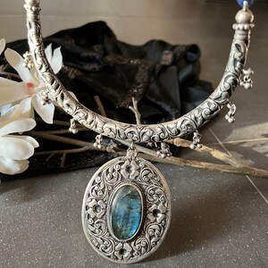 SHIVKA Vintage Pure 925 Silver Necklace/ Handcrafted Silver Necklace ...