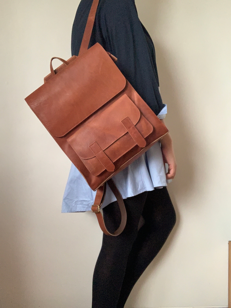 Classic Brown Backpack - Etsy