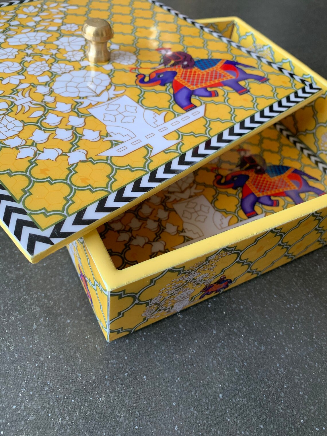Designer Enameled Tray/ Enameled Box With Lid/ Coasters - Etsy